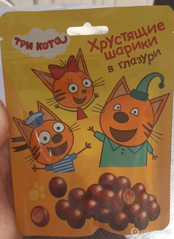 Отзыв о Хрустящие шарики Три кота в шоколадной глазури | Иногда можно и ...
