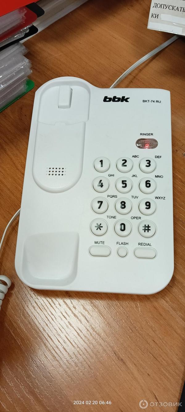 Отзыв о Телефонный аппарат BBK BKT-74 ru | Бюджетный надёжный телефон