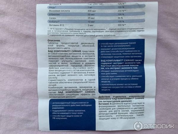 Отзыв о Витамины Компливит "Сияние" для красоты кожи, волос, ногтей ...