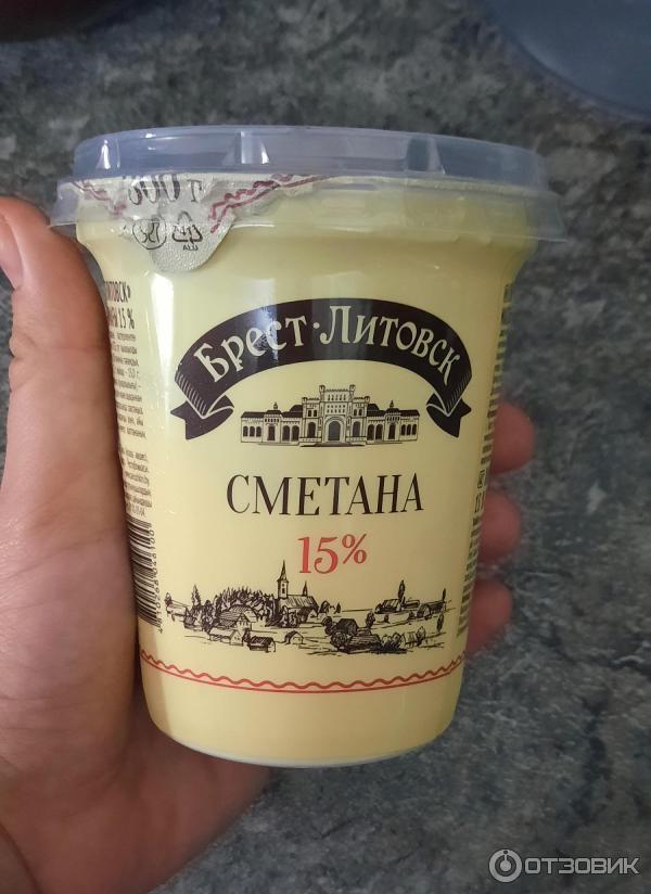 Отзыв о Сметана Савушкин продукт "Брест-Литовск" 15% | "В сметане ложка ...