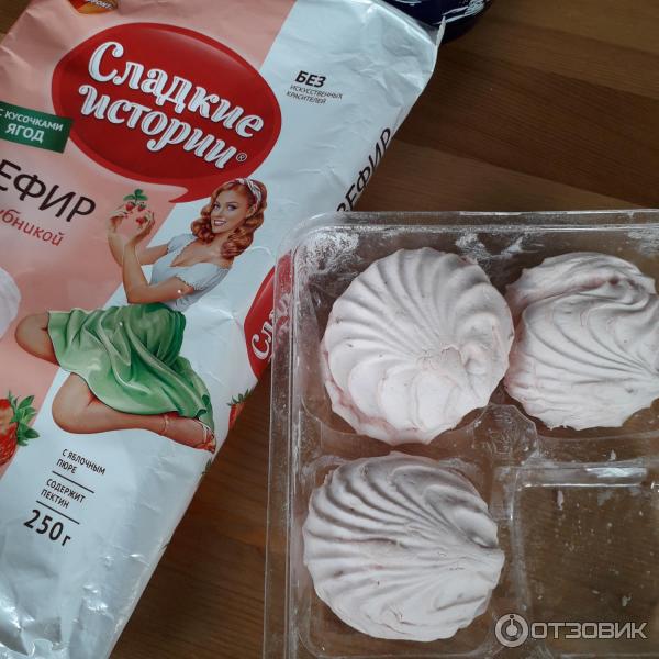 Отзыв о Зефир "Сладкие истории" с клубникой | На основе пектина зефир ...