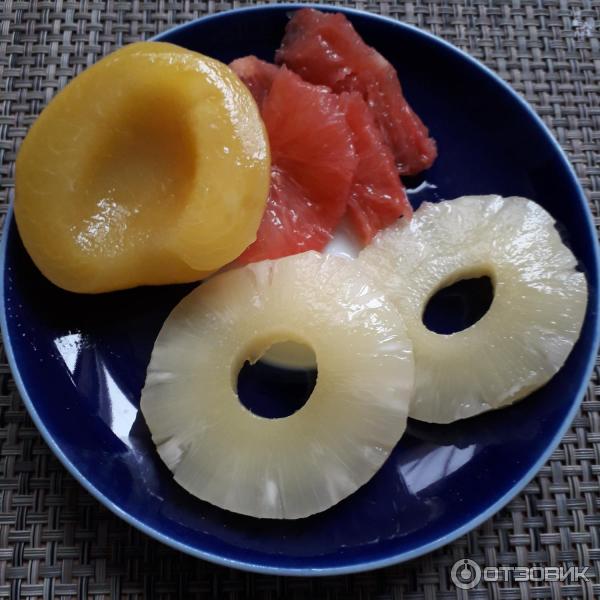 Отзыв о Персики консервированные Маркет Перекресток | Очень вкусные ...