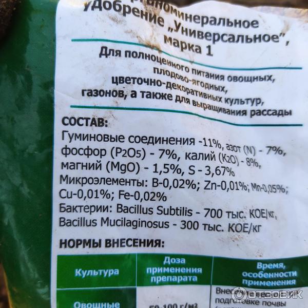 Отзыв о Органминеральное удобрение Буйские удобрения ОМУ Универсал Подходит не только для