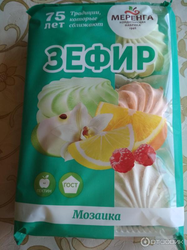 Отзыв о Зефир Меренга "Мозаика" | Оформление хорошее, а вкус средний