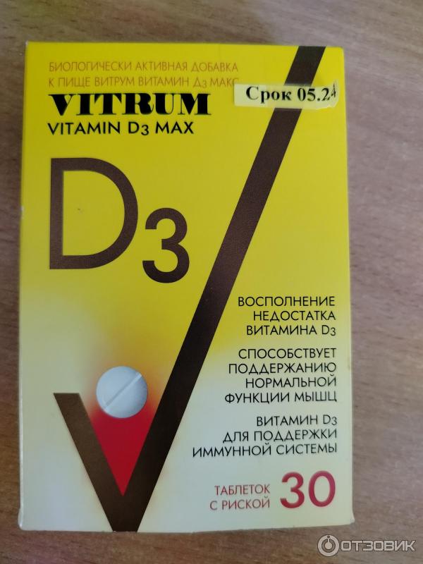 Отзыв о Витамин D3 Max Vitrum | "Солнечный" витамин от отличного ...