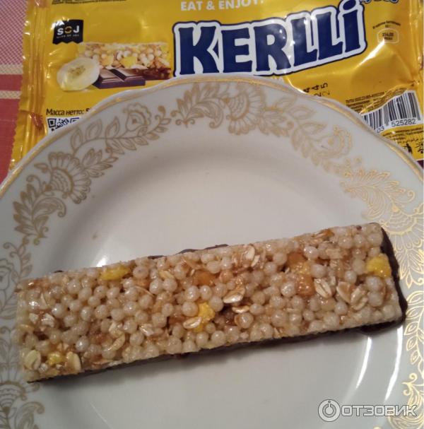 Отзыв о Злаковый батончик Kerlli с бананами в молочном шоколаде ...