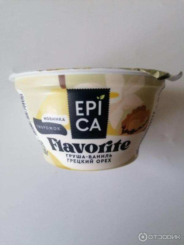Отзыв о Десерт творожный Epica Flavorite с грушей, ванилью и грецким ...