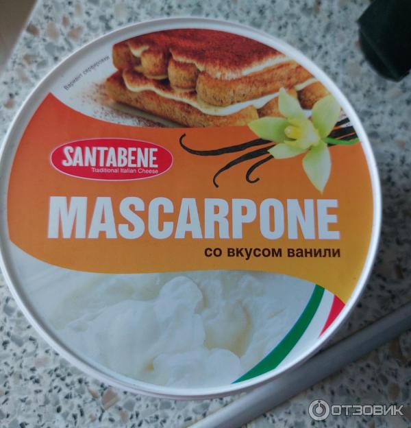 Отзыв о Сыр Santabene "Mascarpone" со вкусом ванили | Хороший сыр для ...