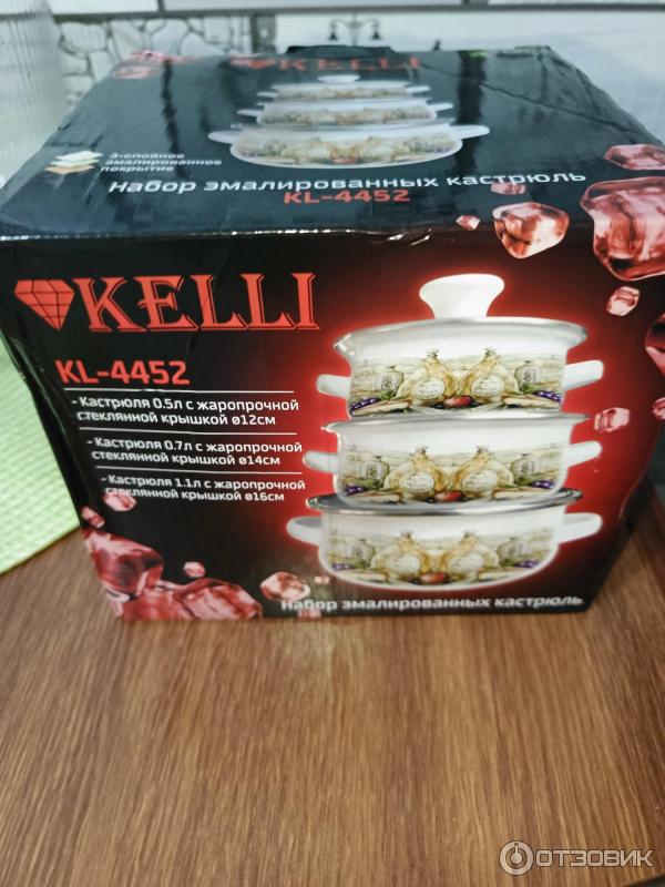 Отзыв о Набор эмалированных кастрюль Kelli Kl-4452 | Миленький и маленький набор.