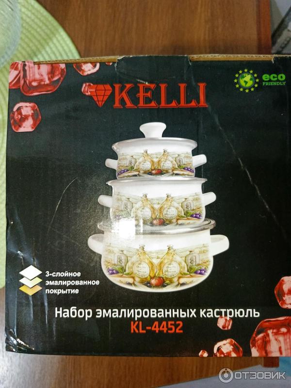 Отзыв о Набор эмалированных кастрюль Kelli Kl-4452 | Миленький и маленький набор.