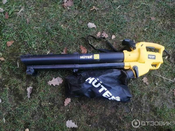 Отзыв о Электрическая воздуходувка Huter EB-3000 | Воздуходувка в целом слабая, один режим ...