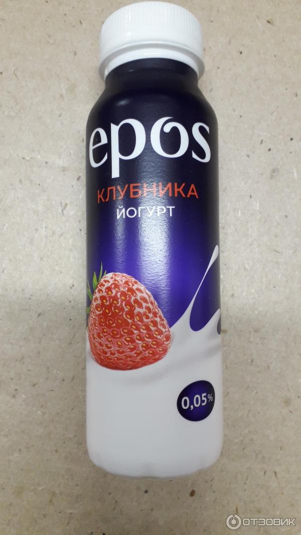 Отзыв о Йогурт питьевой Epos клубника | Интересный йогурт, который ...